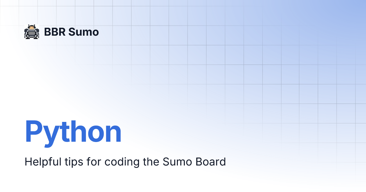 Python | BBR Sumo