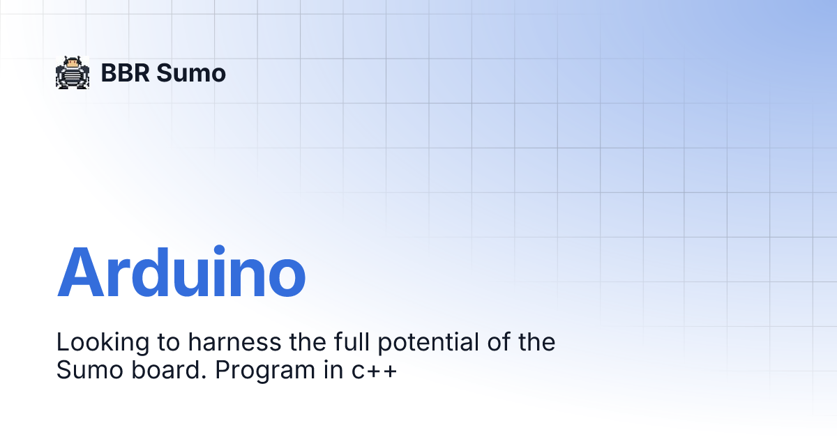 Arduino | BBR Sumo